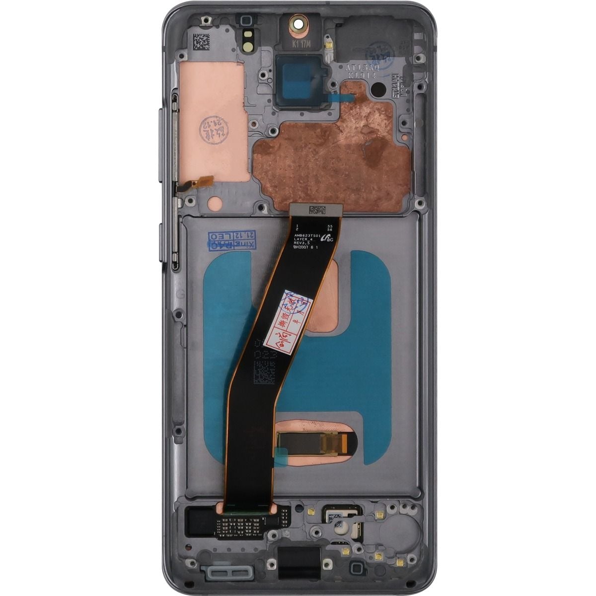 Samsung S20 5G LCD with Touch + Frame Cosmic Grey (Compatible w ...