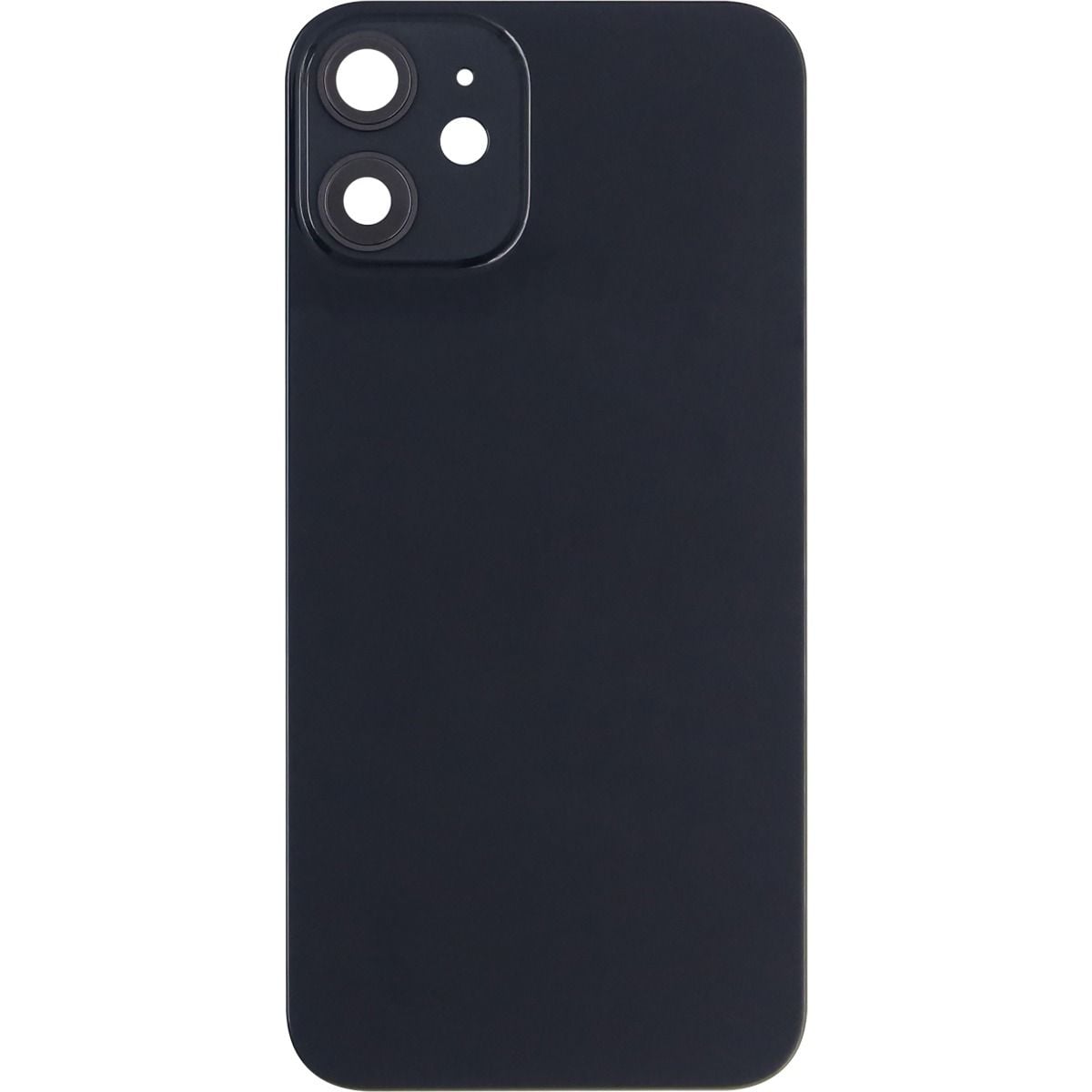 iPhone 12 Mini Back Glass Door w/ Camera Lens Black (No Logo) - Parts4Cells