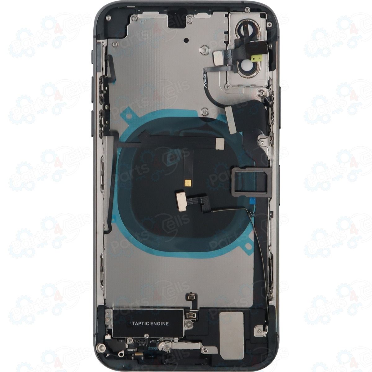 iPhone XS Back Housing w/ Small Parts Black NO LOGO - Parts4Cells