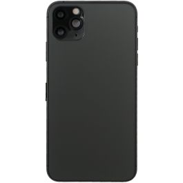 iPhone 11 Pro Max Back Housing w/ Small Parts Black NO LOGO - Parts4Cells