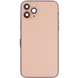 iPhone 11 Pro Back Housing w/ Small Parts Gold NO LOGO - Parts4Cells