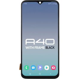 Samsung A40 2019 A405 LCD with Touch Incell + Frame Black - Parts4Cells