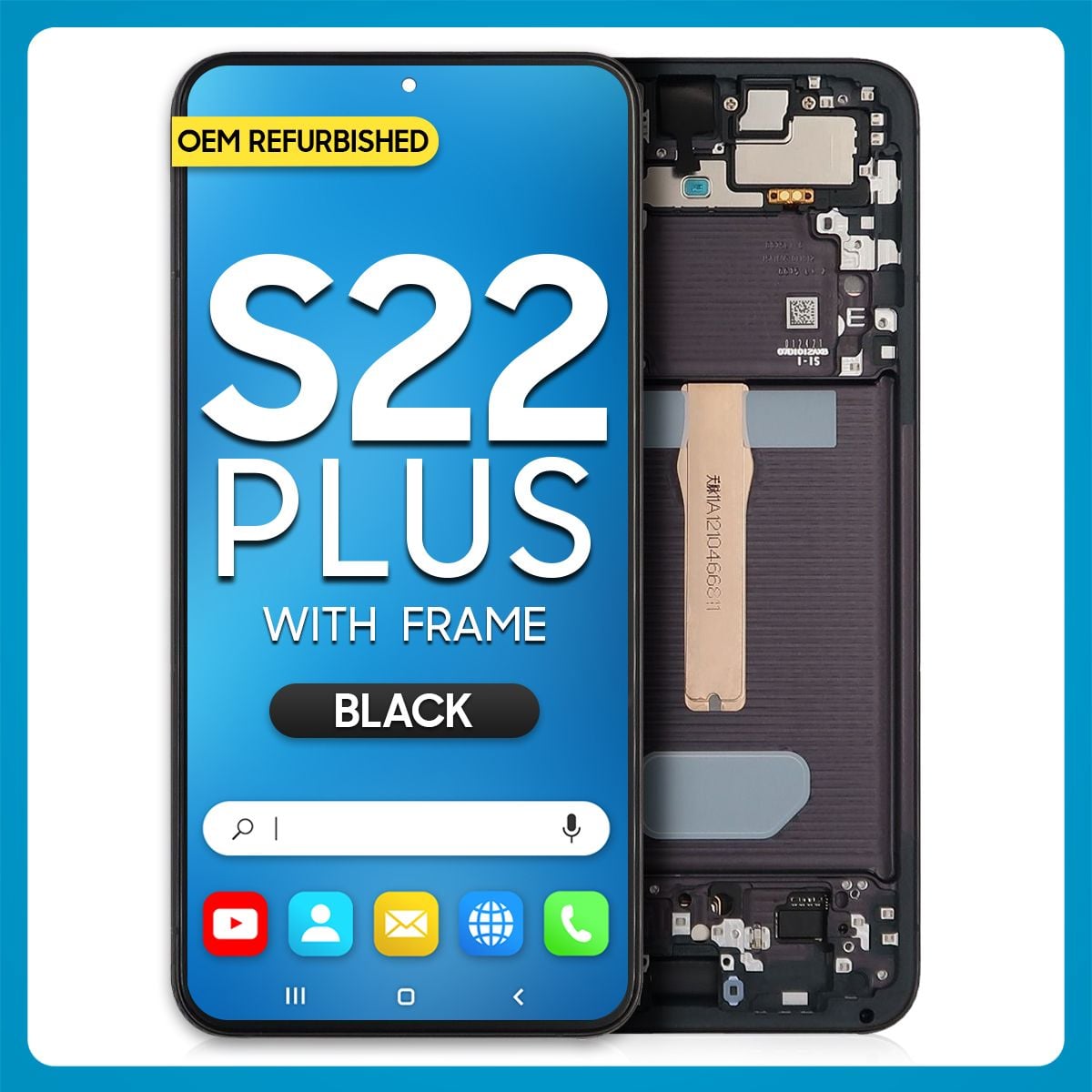 Samsung S22 Plus 5G LCD with Touch + Frame Phantom Black (Refurbished ...