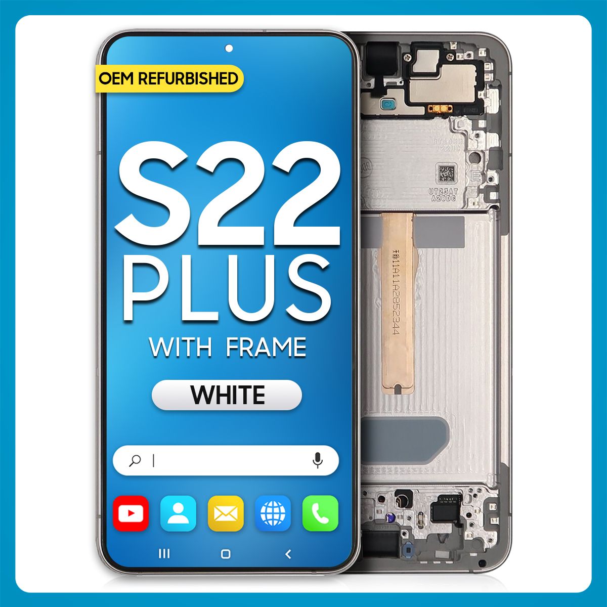 Samsung S22 Plus 5G LCD with Touch + Frame White (Refurbished OLED ...