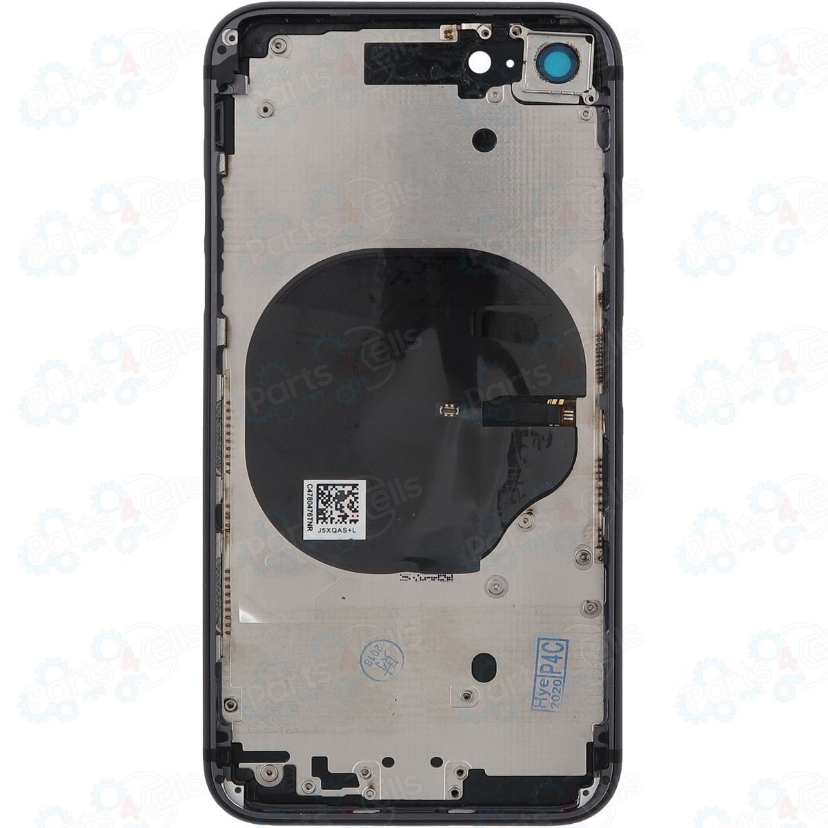 iPhone 8 Back Housing w/ Small Parts Black NO LOGO - Parts4Cells