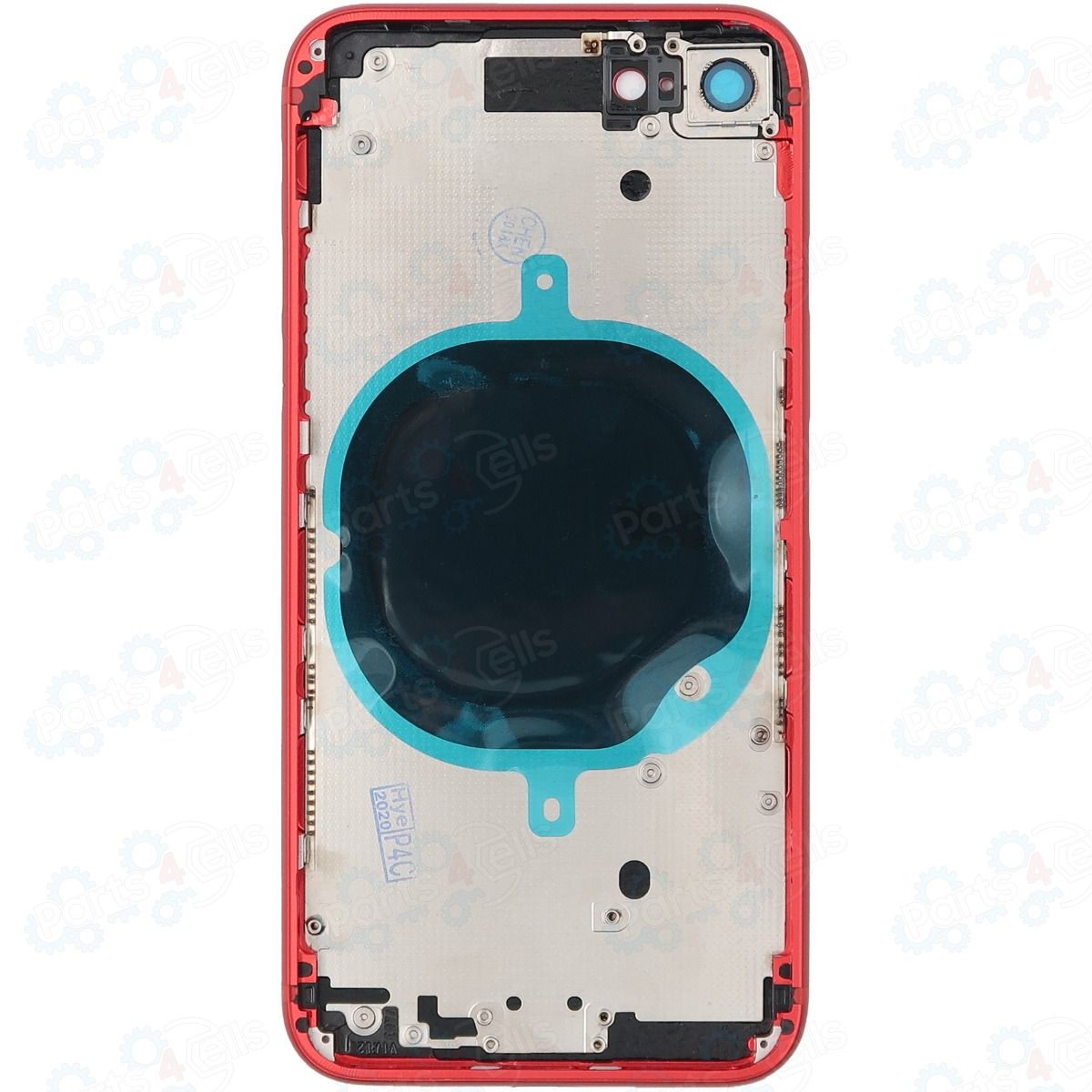 iPhone 8 Back Housing w/ Small Parts Red NO LOGO - Parts4Cells