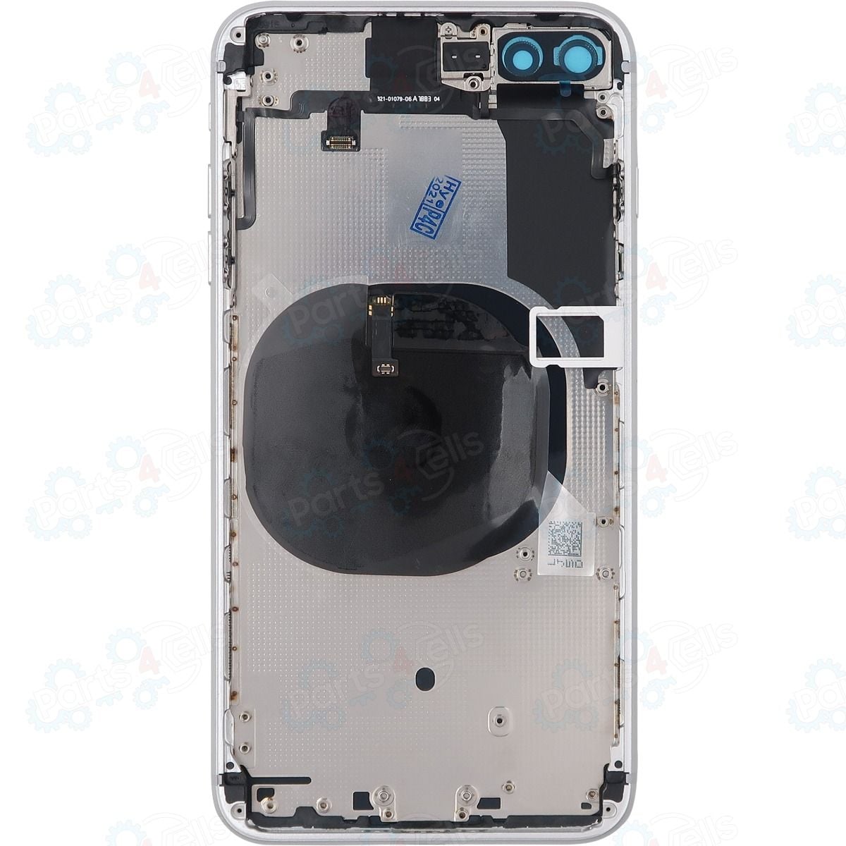 iPhone 8 Plus Back Housing w/ Small Parts White NO LOGO - Parts4Cells