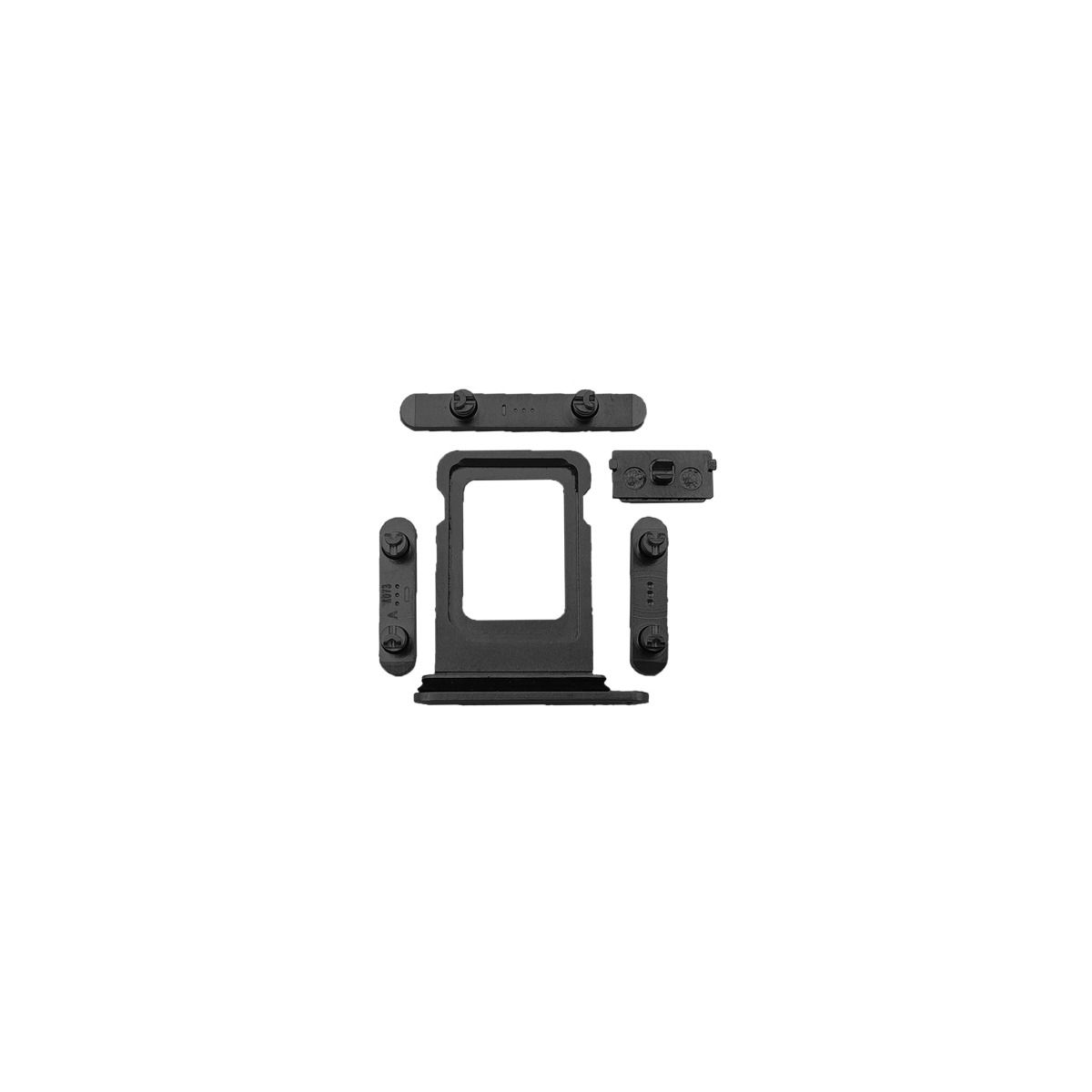 iPhone 12 mini sim tray, volume, mute power button black - Parts4Cells