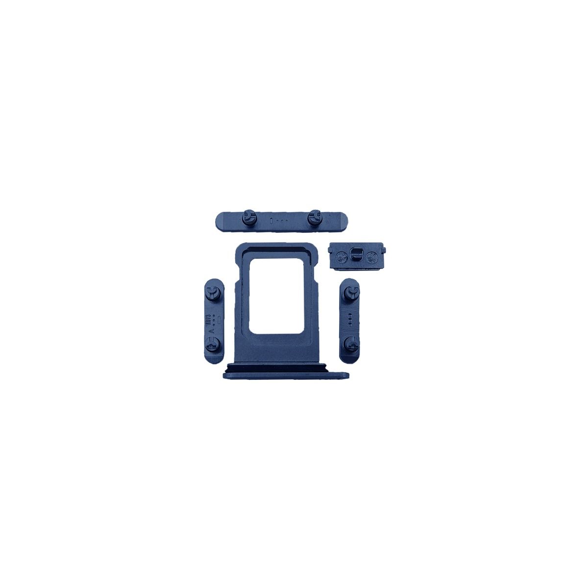iPhone 12 pro max sim tray, volume, mute power button blue - Parts4Cells