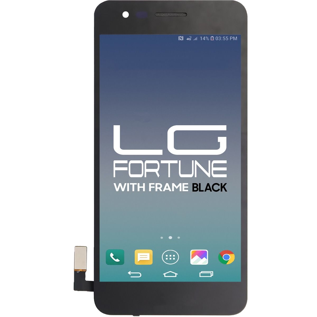 LG Fortune LCD With Touch + Frame Black - Parts4Cells