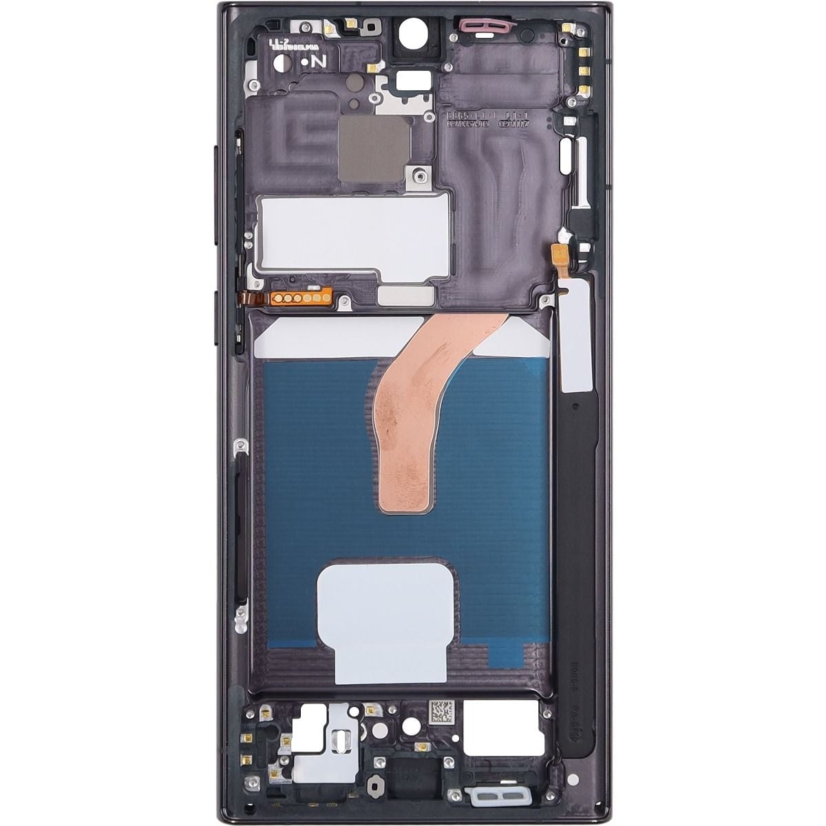 Samsung S22 Ultra 5G Mid-Frame Housing Phantom Black (US Version ...